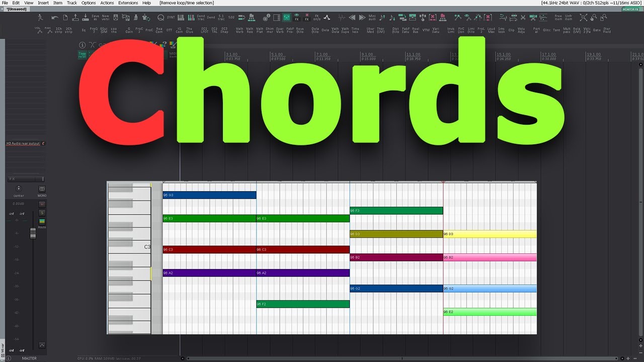 Chords build in Reaper 6 - YouTube
