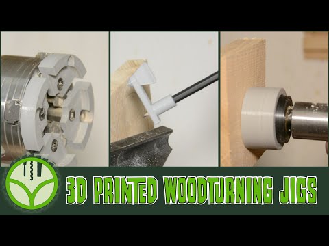 3d printed woodturning jigs - YouTube