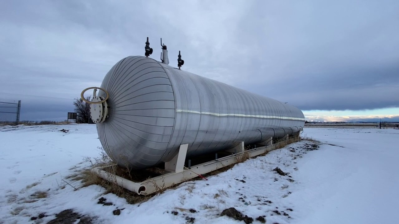 NGL Storage Bullet with drone video 11912 - YouTube