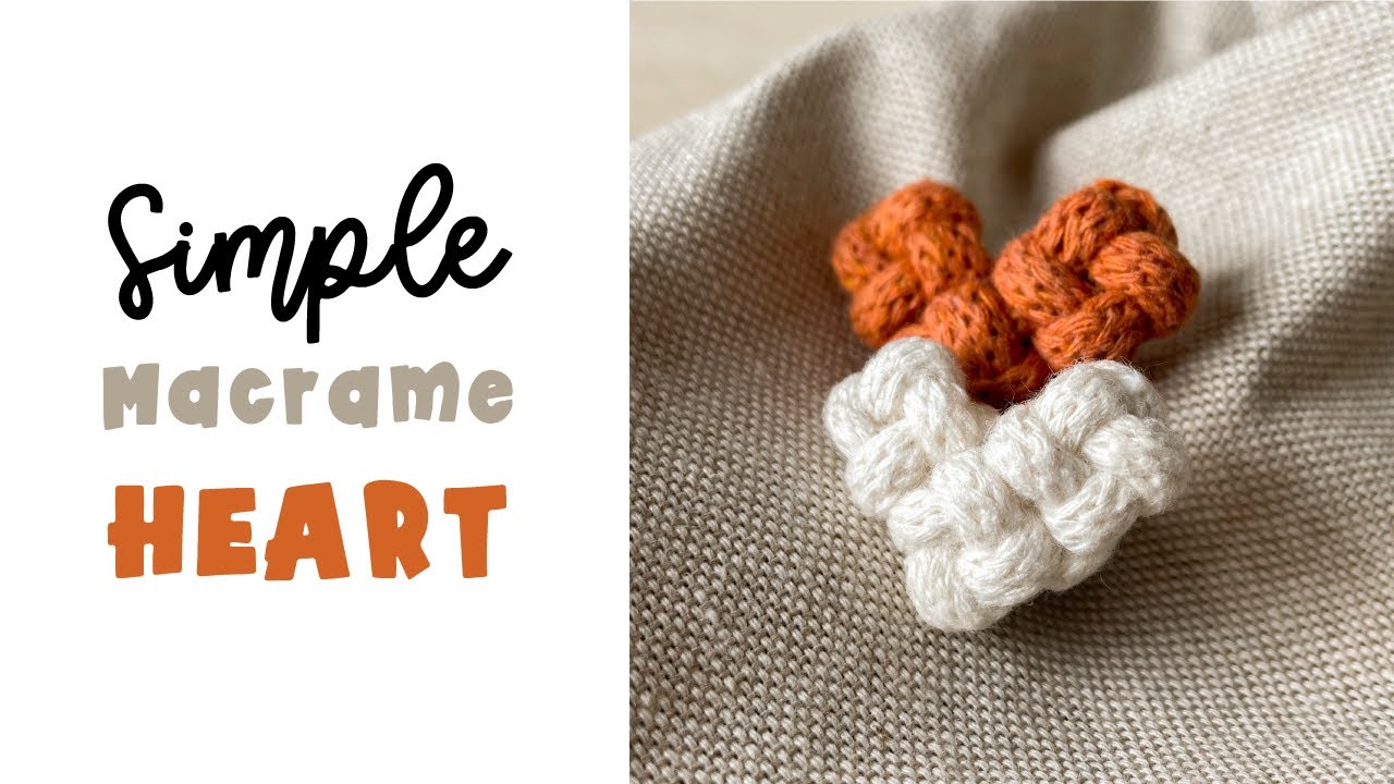 Macrame heart tutorial | Valentine day gift ideas - YouTube