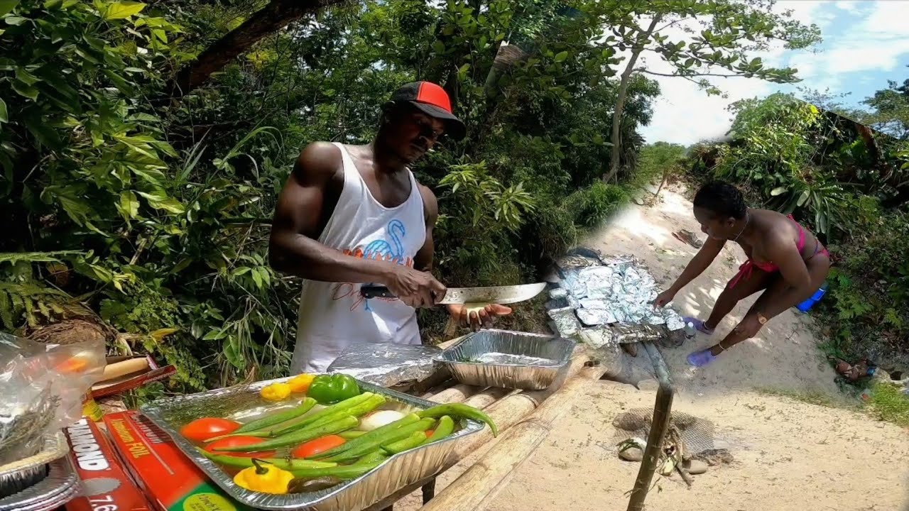 ANOTHER EPIC DAY AT THE RIVER. CATCH & COOK IN JAMAICA. - YouTube