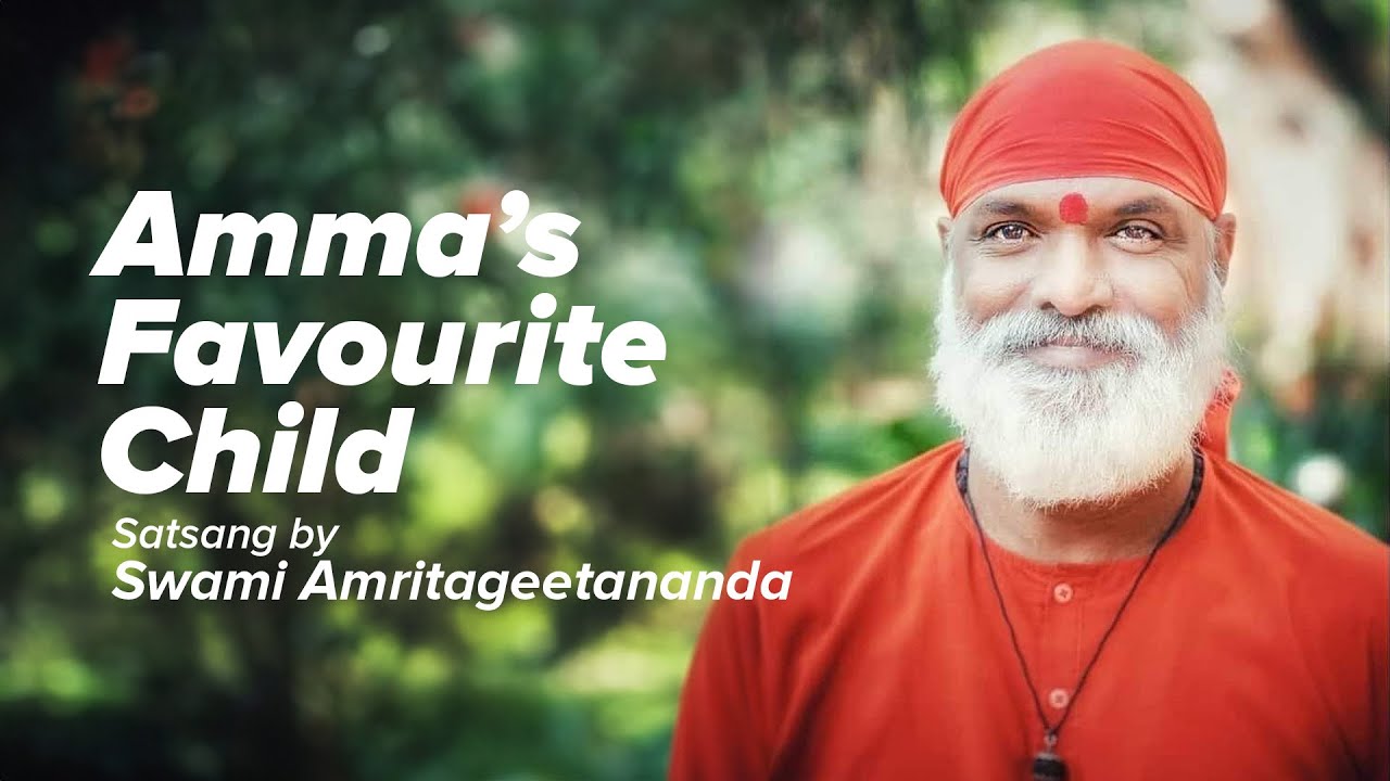 Amma's Favorite Child - Satsang by Swami Amritageetananda Puri - YouTube