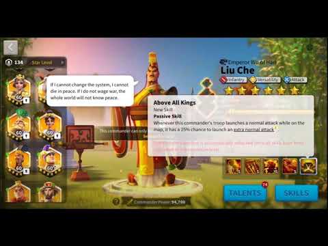 new Infantry commander Liu Che breakdown. yes hes very good! F2P ...