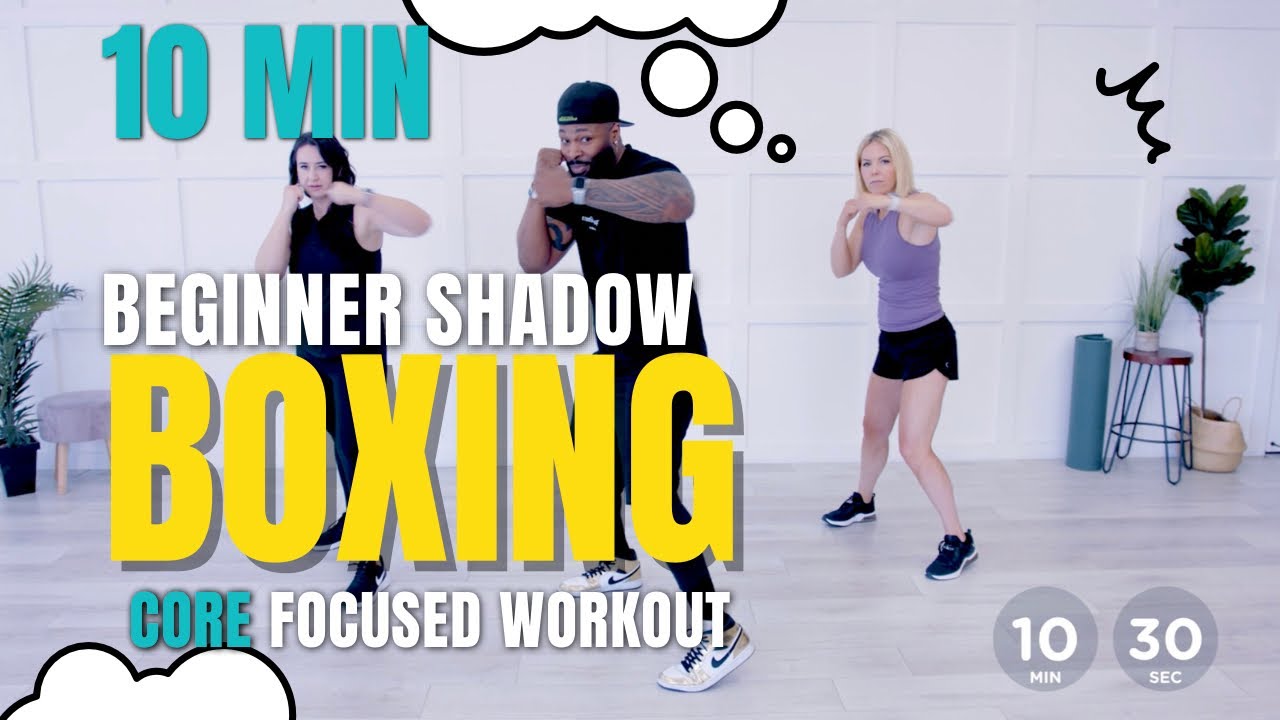 Beginner Ten Minute Shadow boxing workout “Core Focused” video with ...