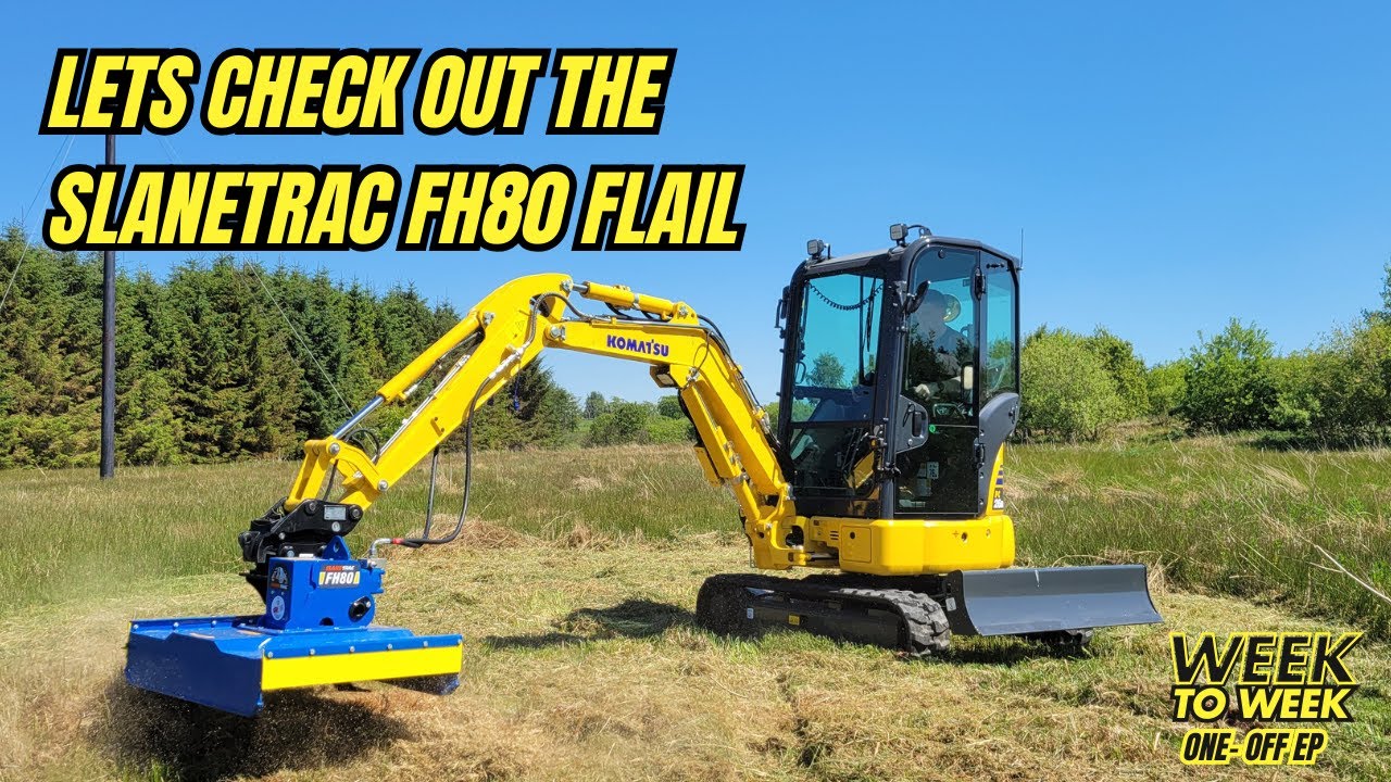 Slanetrac FH80 Flail Mower Review on Komatsu PC26 | Mini Digger Flail ...