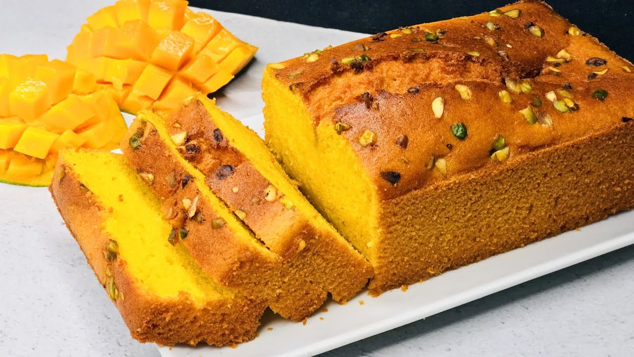 Moist & Spongy Mango Pound Cake | Mango Tea Time Cake Recipe | Corner ...