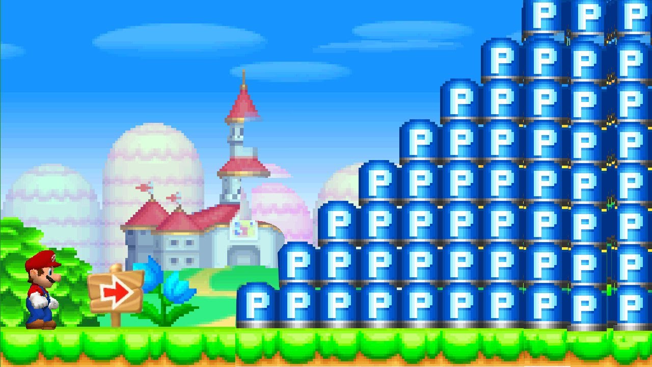 Can Mario Jump Over 999 P-Switches in New Super Mario Bros. DS ? - YouTube