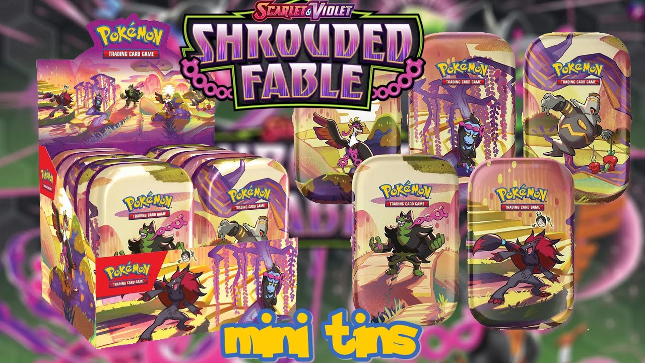 Opening *NEW* Pokemon Shrouded Fable Mini Tins Display - Pull Rates Are ...