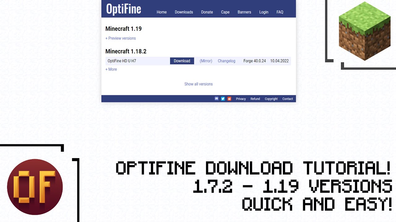 1 7 2 1 19 How To Download OPTIFINE In Minecraft Java Edition 1-7-2-1-19-how-to-download-optifine-in-minecraft-java-edition