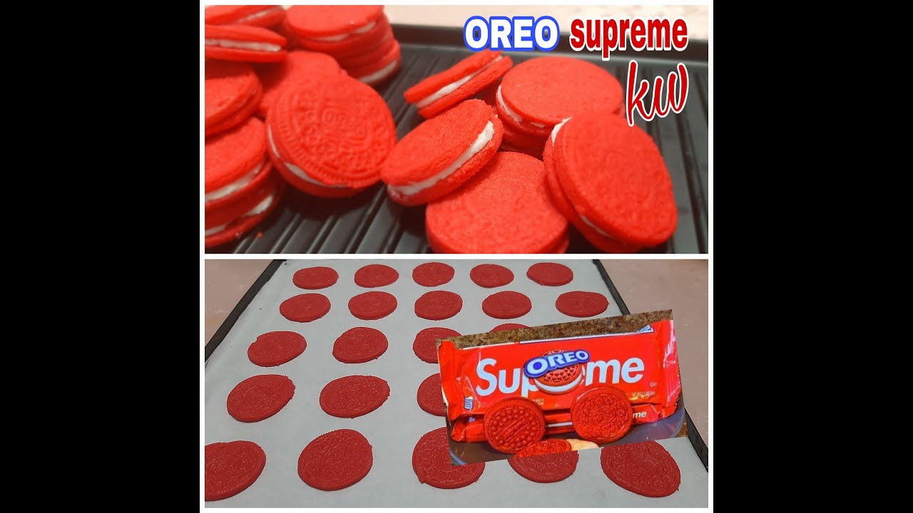 Membuat Oreo Supreme Versi KW sendiri dirumah/homemade/Oreo Viral - YouTube