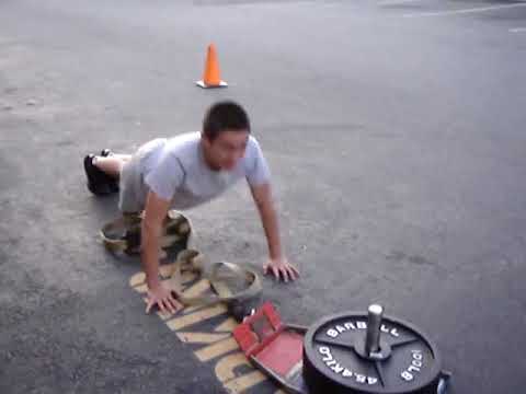 Wrestling Strength Workout: Hand Over Hand Sled Pulling - YouTube