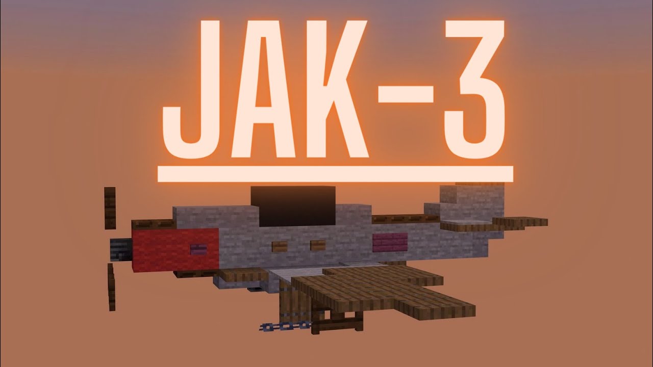 Minecraft: How to build a Fighter Plane in Minecraft (Jak-3) Minecraft ...