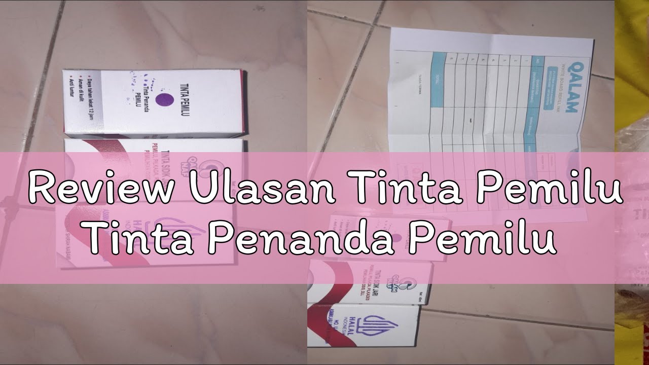 Review Ulasan Tinta Pemilu Tinta Penanda Pemilu - YouTube