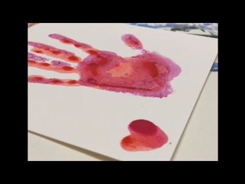 Hand Painting on canvas | Finger Painting | How to make hand painting ...