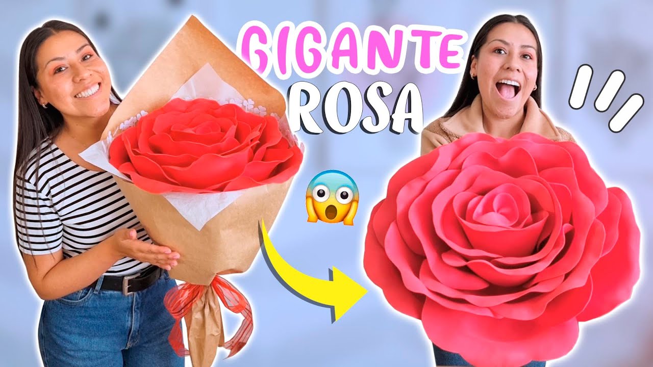Cómo hacer una ROSA GIGANTE con FOAMI (goma eva) Ramo buchón ️😱 |Tu Diva Creativa - YouTube