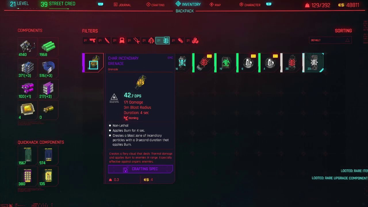 Cyberpunk 2077 Easy Epic & Rare upgrade components. - YouTube