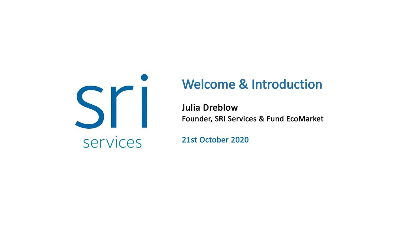 Welcome and SRI Services / Fund EcoMarket update - YouTube