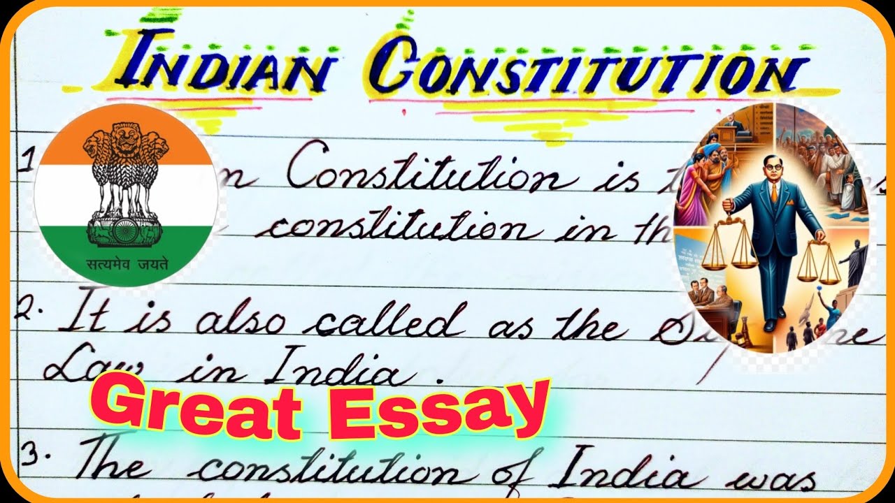 Indian constitution essay writing in english/10 lines on Indian constitution/Constitution day ...