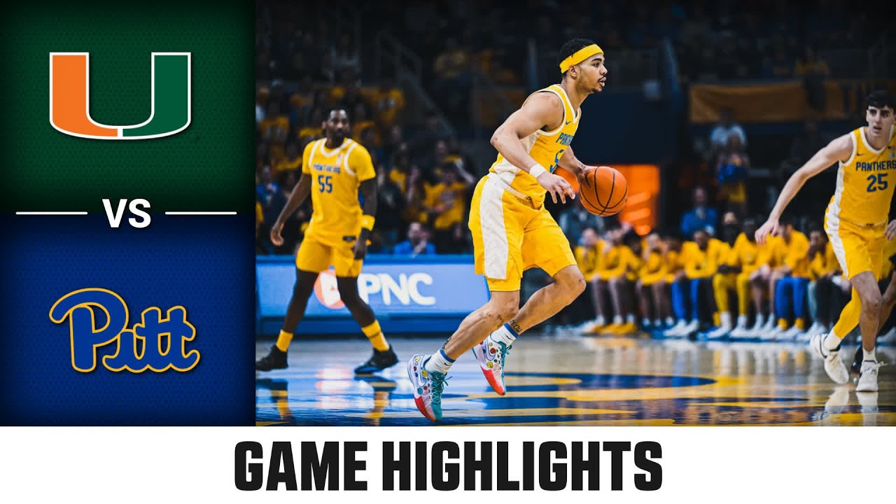 Miami vs. Pitt Game Highlights | 2024-25 ACC Men's Basketball - YouTube