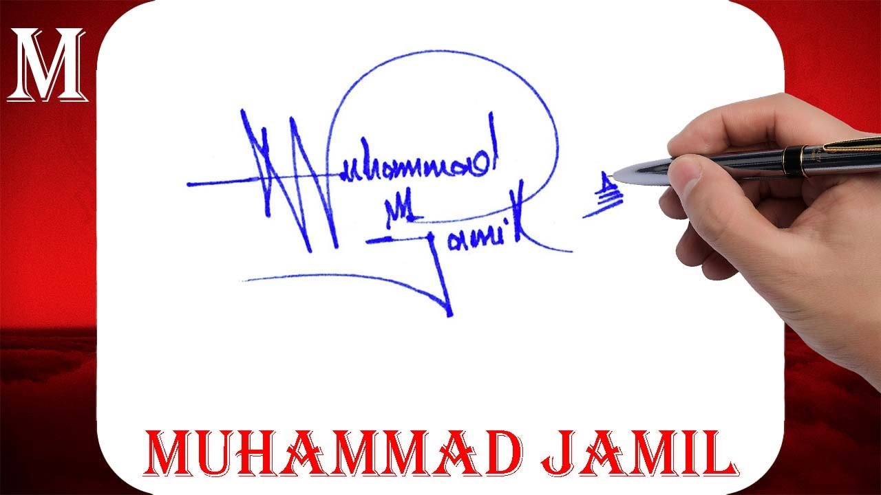 Muhammad Jamil Signature Style - M Signature Style - Signature Style of My Name Muhammad Jamil ...