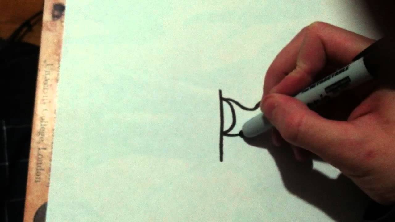 how to draw#1 simple flag - YouTube