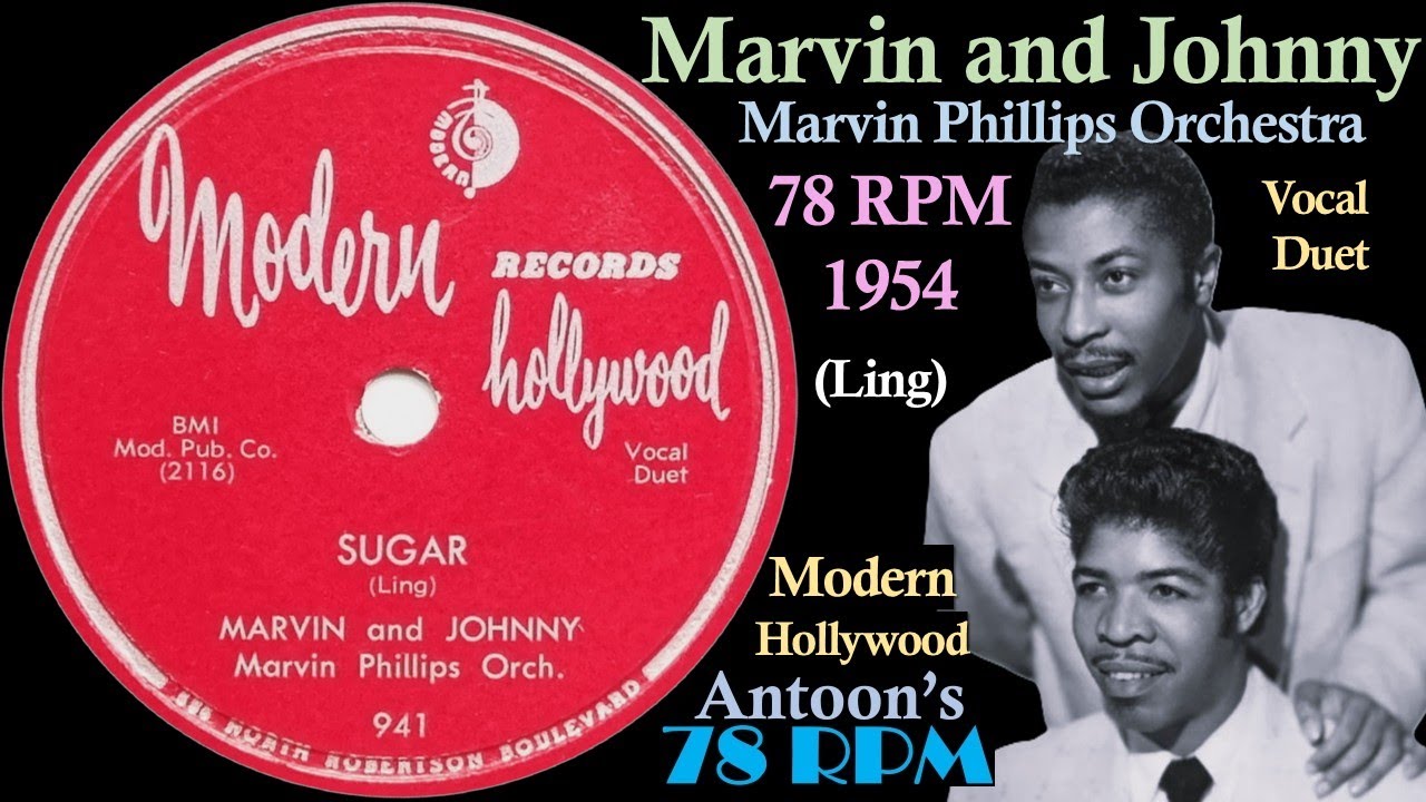 Marvin and Johnny | Sugar | Modern 78 rpm | 1954 USA - YouTube