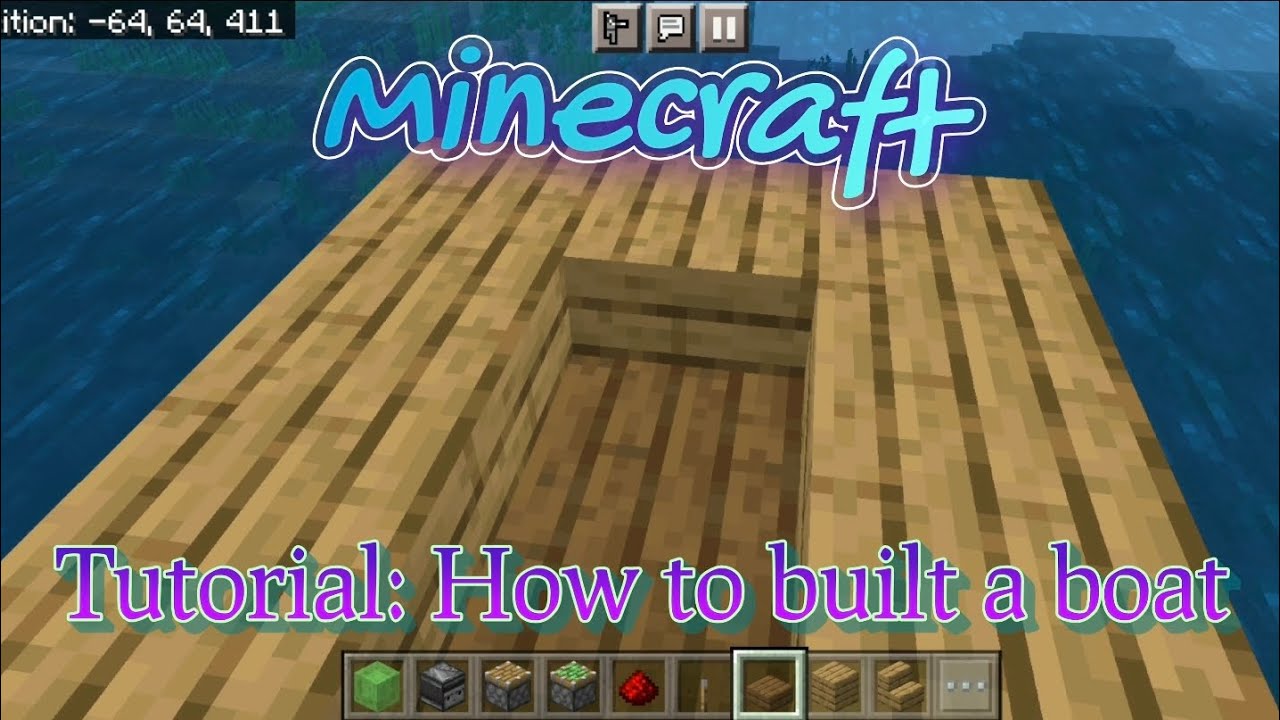 Minecraft PE: How to build ⚒️ a boat 🛥 [Tutorial & Tips] - YouTube