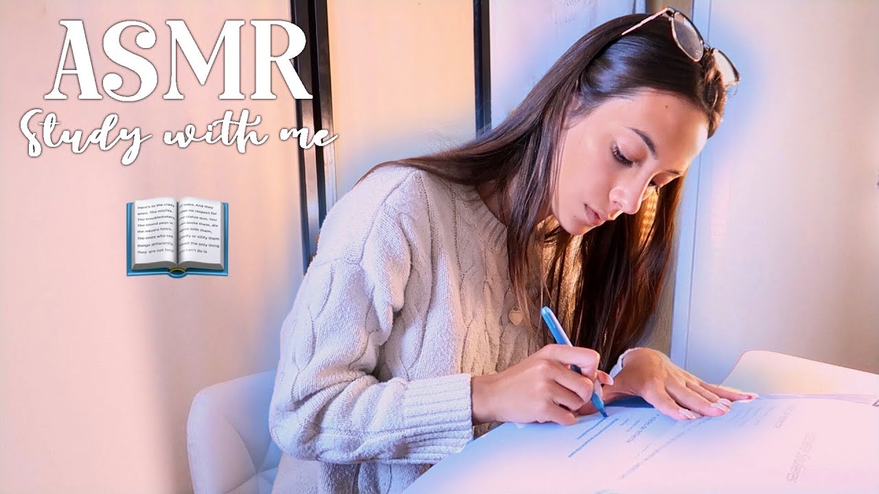 ASMR 3 HOURS 📚 Study with Me to Focus [inaudible whisper, pen ...