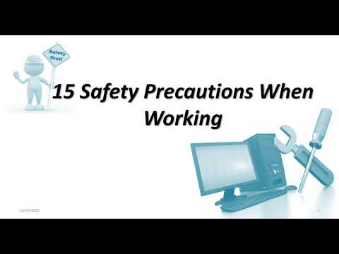 15 SAFETY PRECAUTIONS WHEN WORKING | TLE | OSH | CSS - YouTube