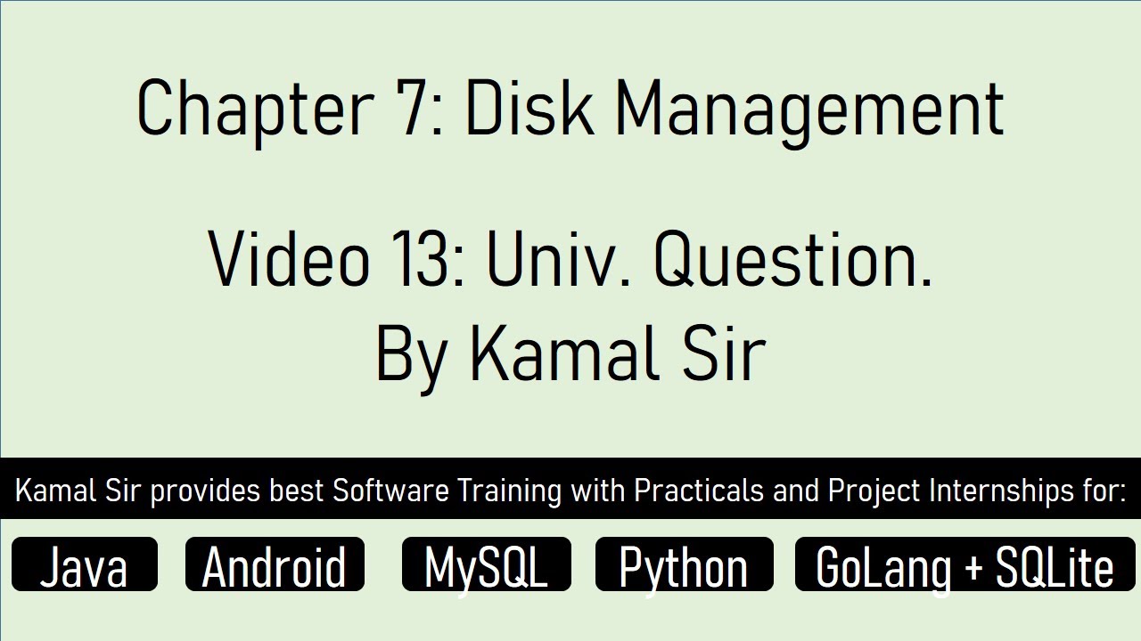 c7 / v13 / university quetion fcfs, sstf and c scan - YouTube