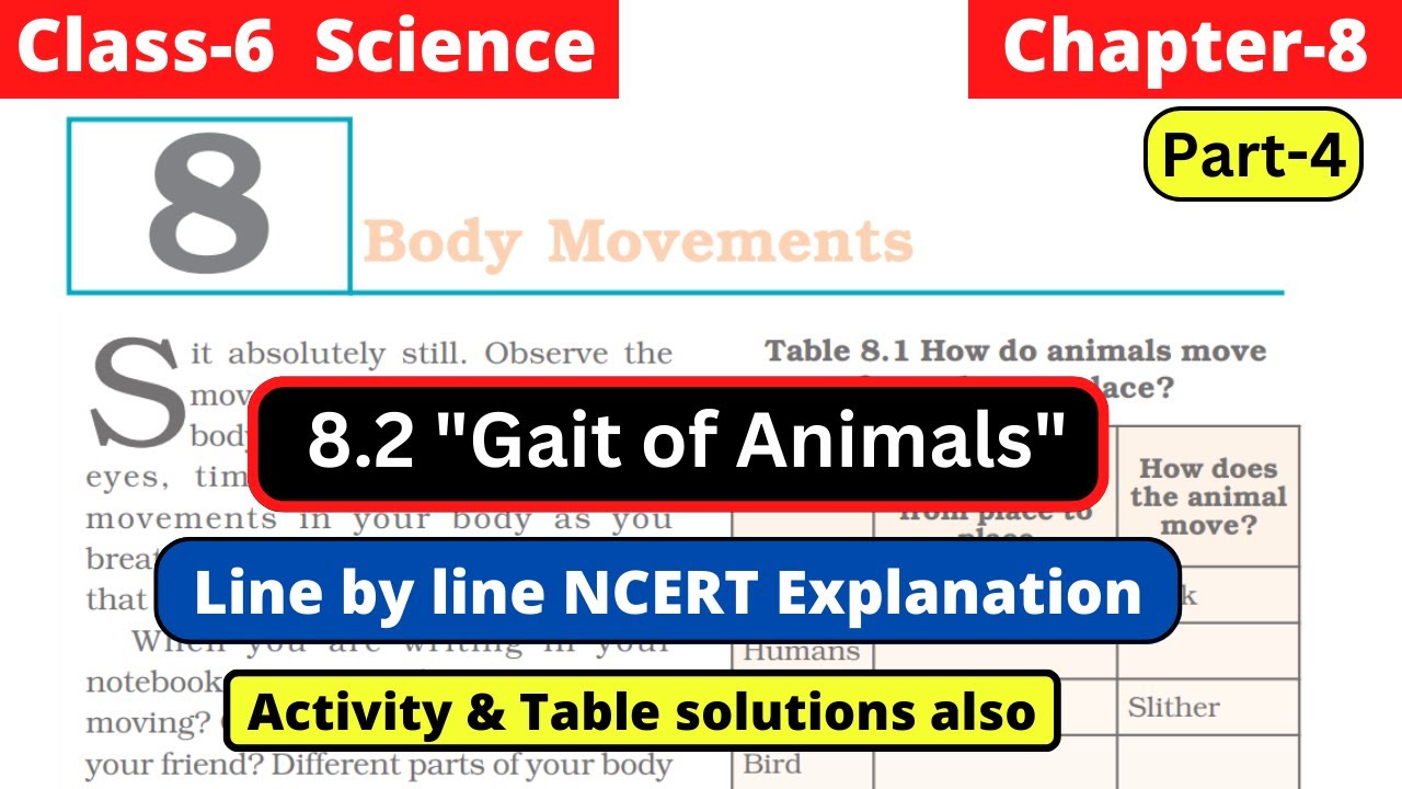 Body Movements | Class 6 Science Chapter 8 line by line NCERT ...