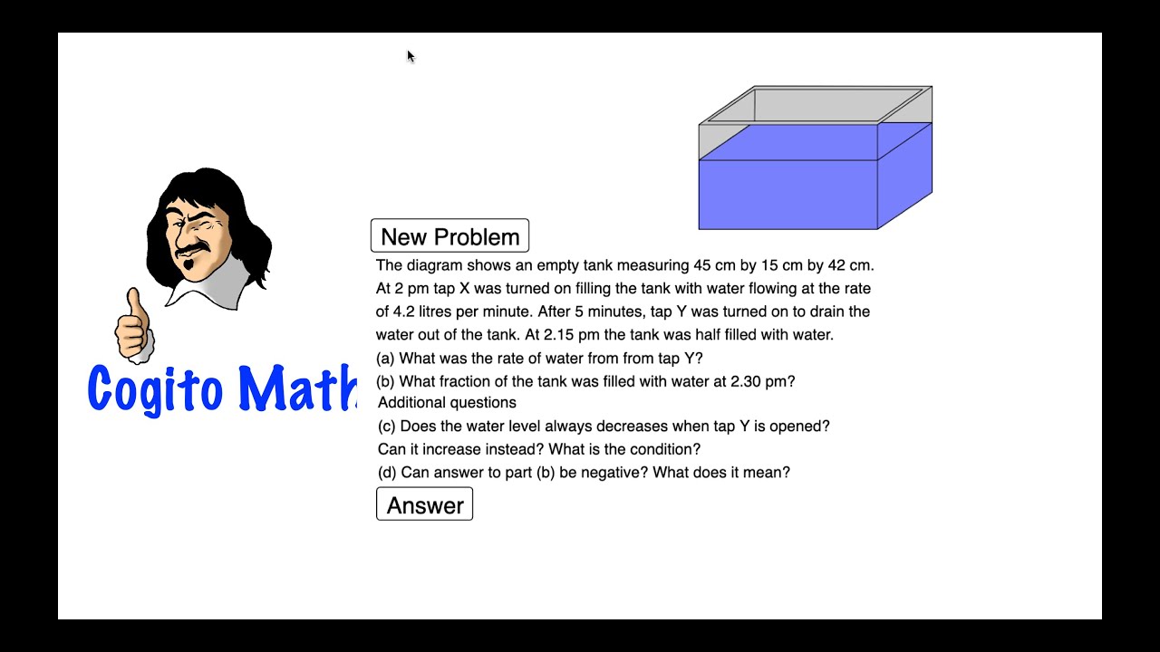 Past PSLE Math Question - Water Tank Problem - YouTube