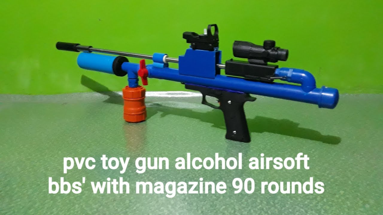 pvc toy gun alcohol airsoft bbs' with magazine 90 rounds.@jhunescototv ...