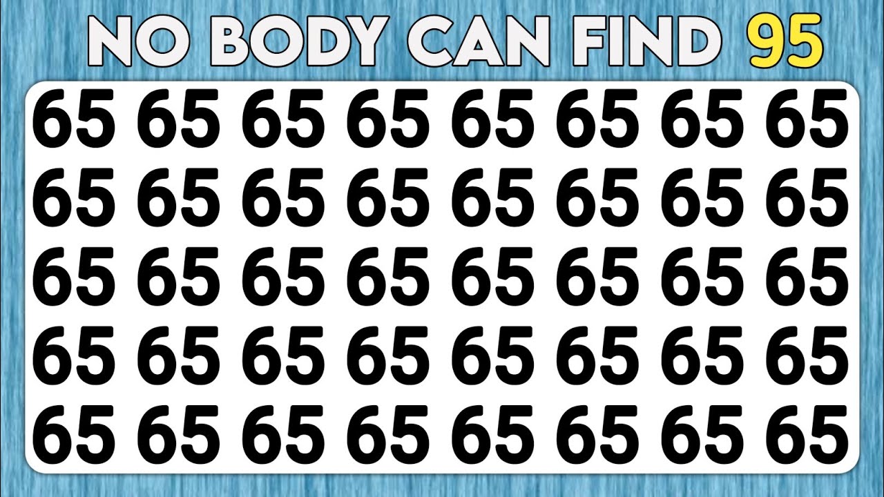 Test your eyes - Number and Letter Vision Edition | Observation Skills ...
