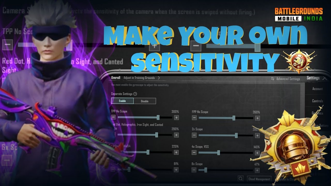 How to Make Your Own BGMI Sensitivity Settings | Best Sensitivity Guide ...