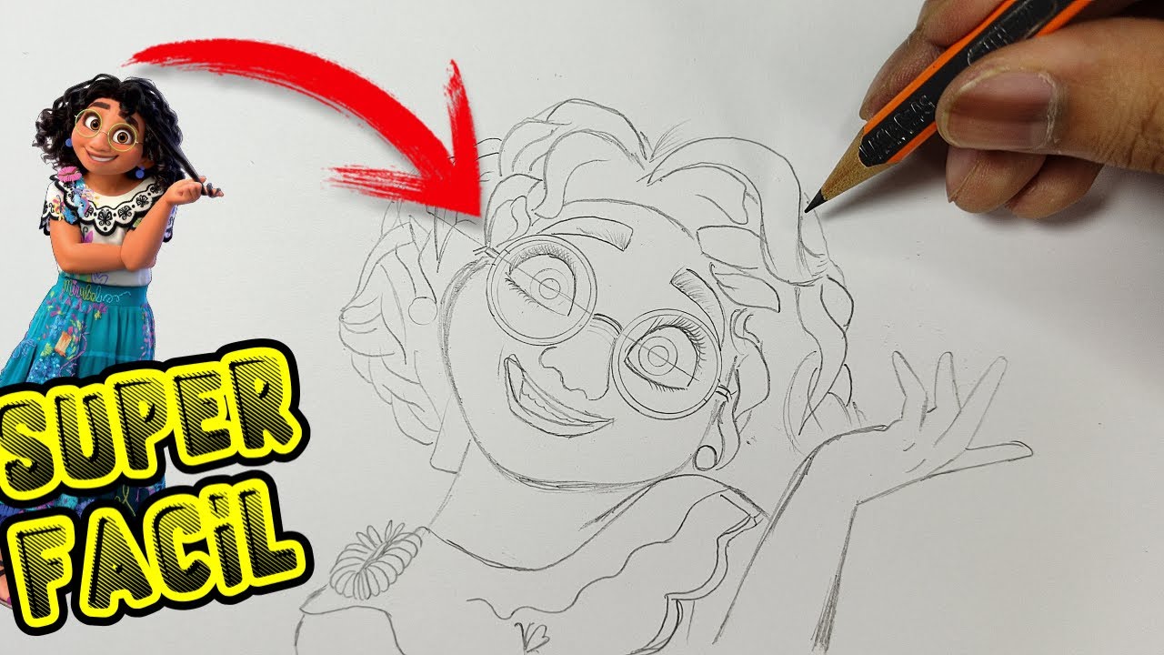 COMO DIBUJAR A MIRABEL MADRIGAL DE ENCANTO Parte 1 || HOW TO DRAW ...