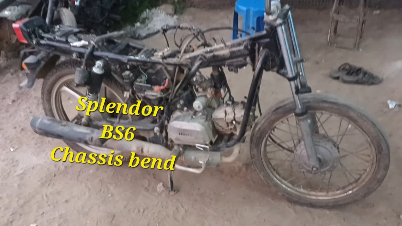 HONDA SPLENDOR BS6 CHASSIS ALIGNMENT AND BEND WORK - YouTube