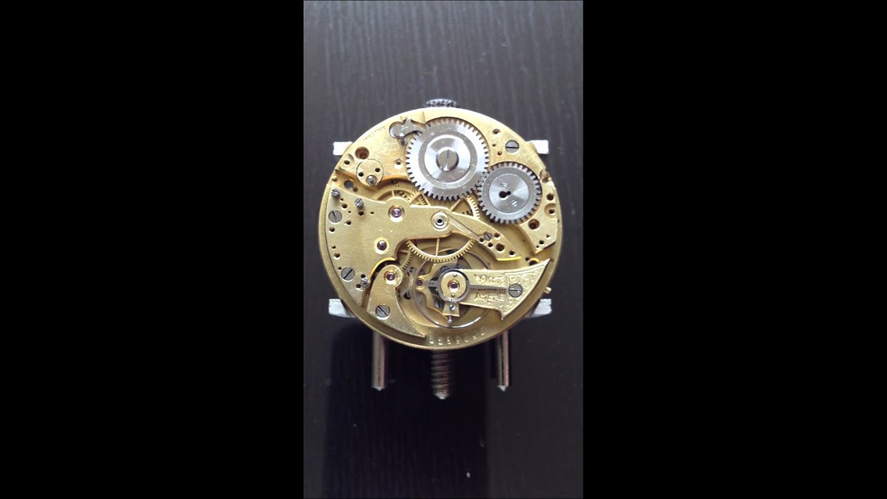 Minerva chronograph movement - YouTube