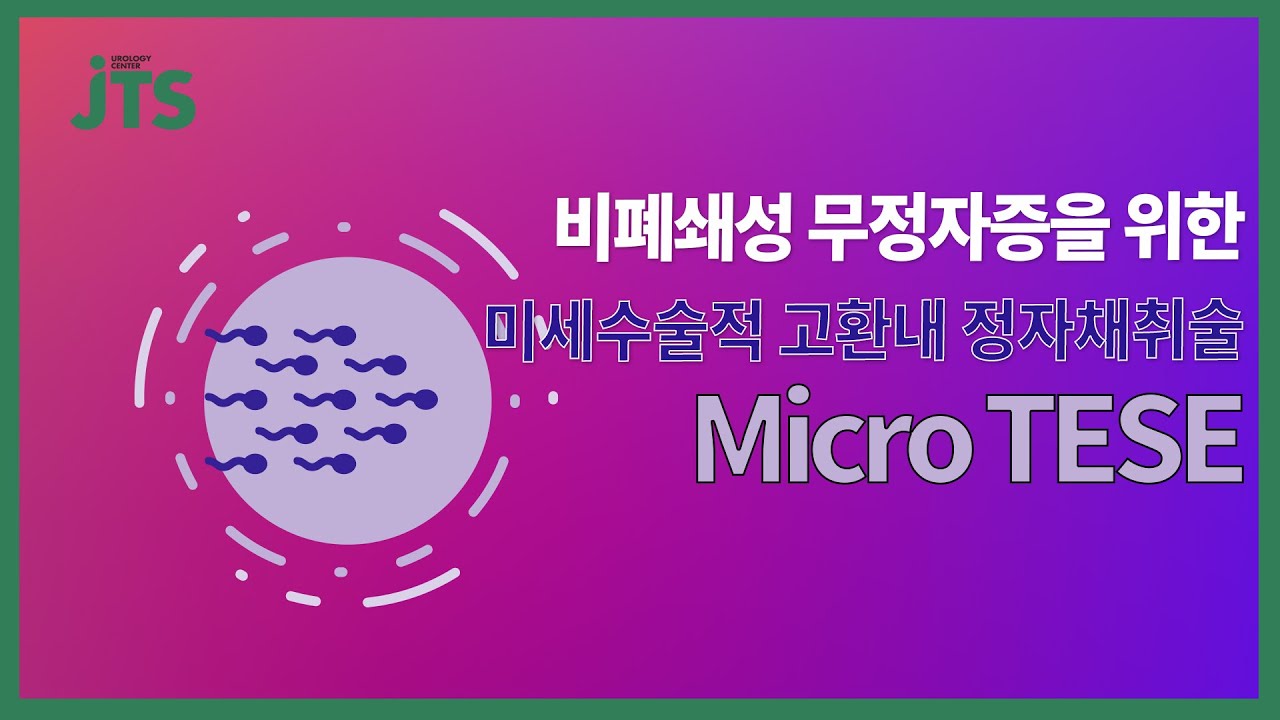 비폐쇄성 무정자증 환자를 위한 마이크로테세 Micro TESE - YouTube