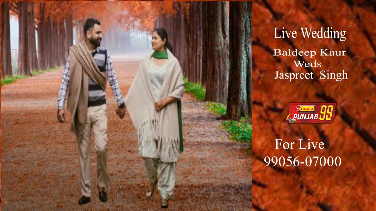 Live Wedding Baldeep Kaur & Jaspreet Singh / Live Telecast 99056-07000 ...
