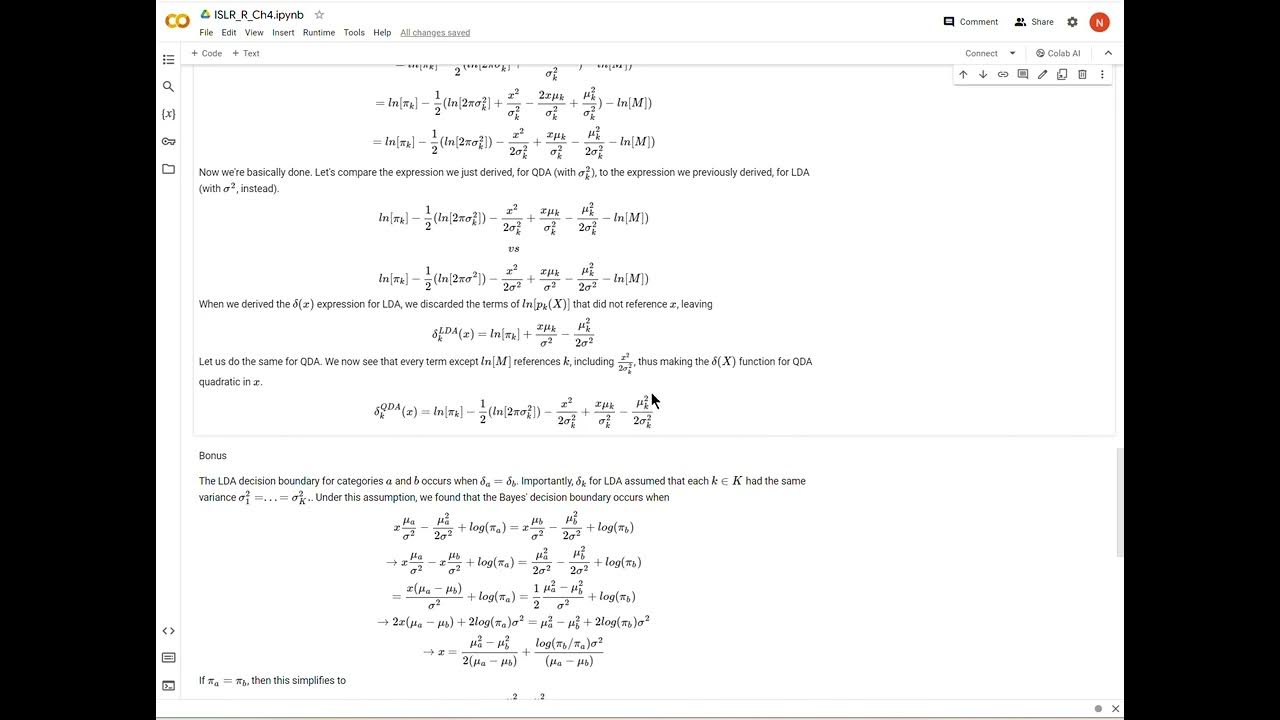 Intro to Statistical Learning (2nd Ed), Solution to Problem 4.3C - YouTube