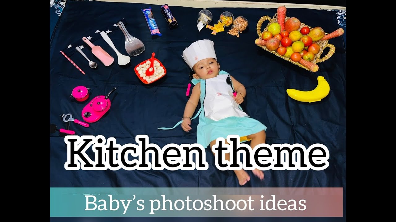 Kitchen theme baby’s photoshoot ideas#trending baby’s video#theme ...