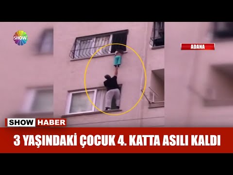 3 yaşındaki çocuk 4. katta asılı kaldı!