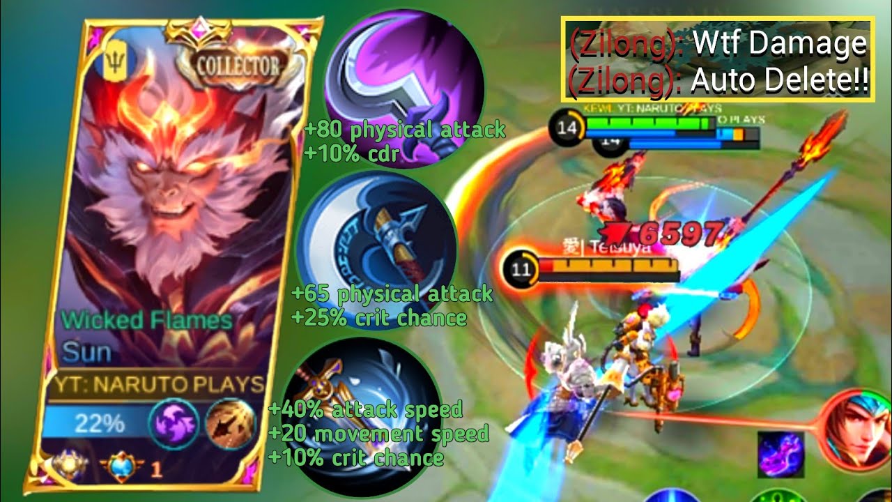 SUN SUPREME NEW ONE HIT BUILD!AUTO DELETE | SUN BUILD AND EMBLEM 2023 ...