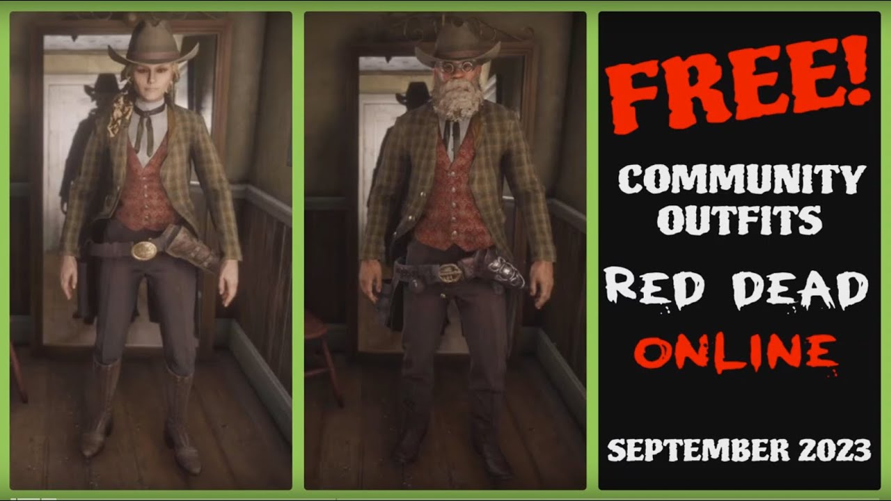 Red Dead Online : This Month’s FREE Community Outfits - September 2023 ...
