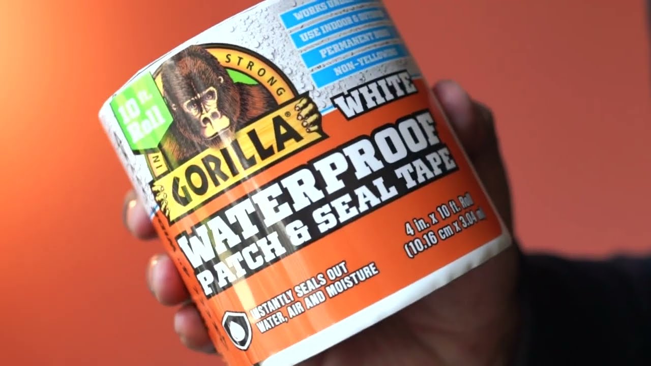 An Overview: Gorilla Waterproof Patch & Seal Tape 4" x 10' White - YouTube