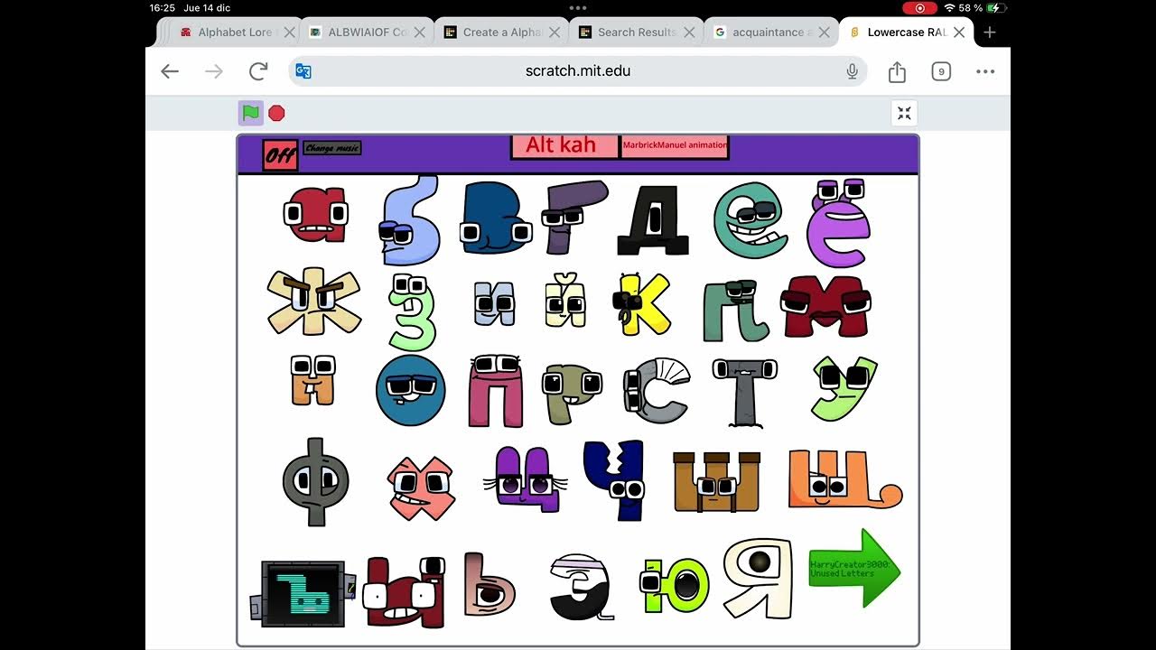 Russian alphabet lore Lowercase interactive ralr - YouTube