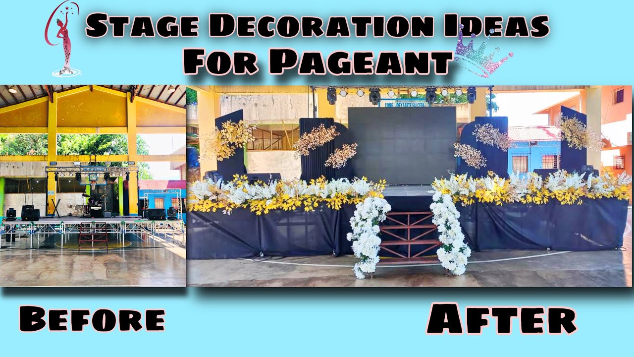 Simple Stage Decoration for Pageant Night - YouTube