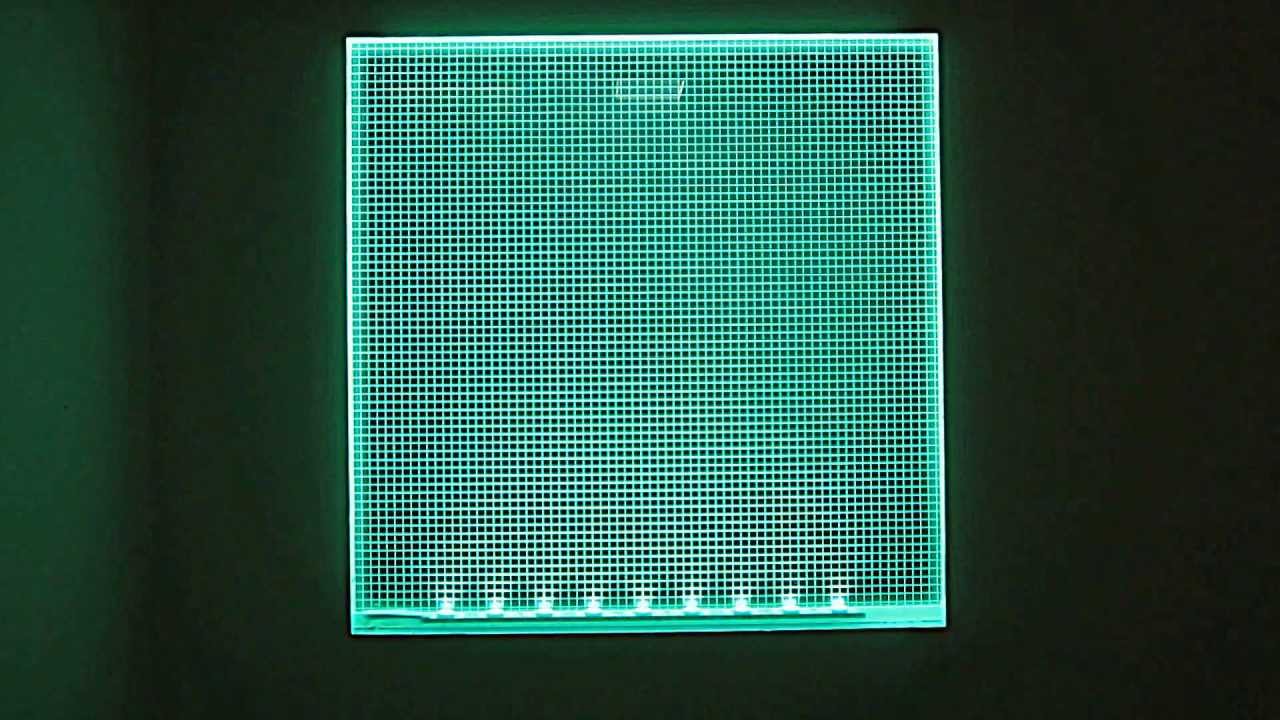 Cool Colour Changing LED Light Sheet - demonstrating shades of blue and ...