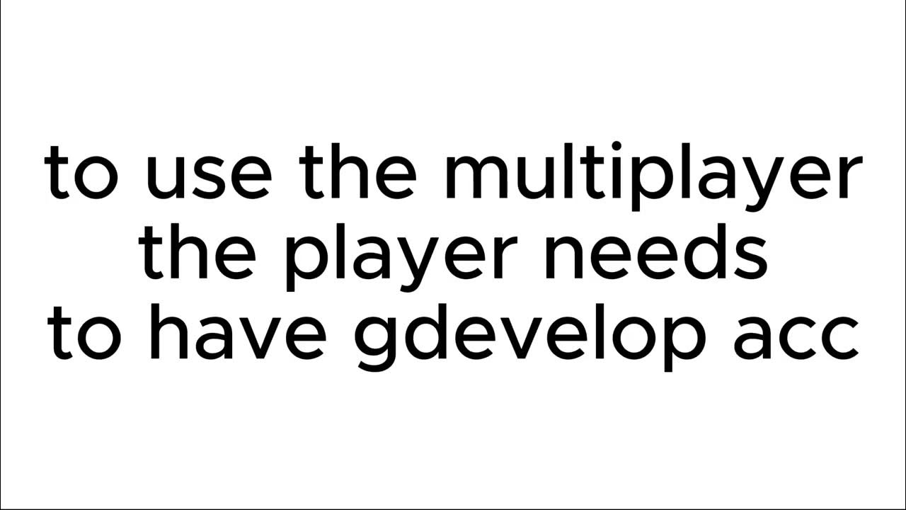 gdevelop built-in multiplayer tutorial - YouTube